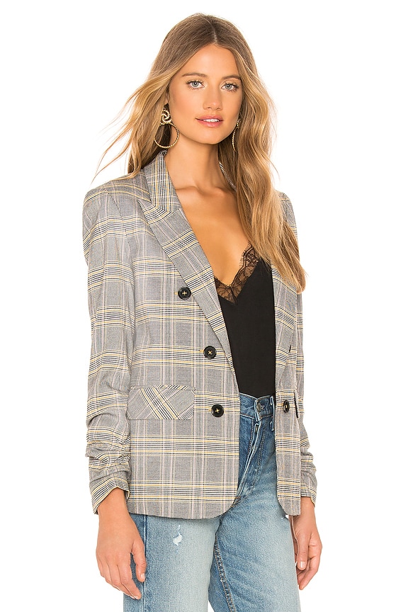 1. STATE Peaked Label Menswear Blazer in Rich Black | REVOLVE