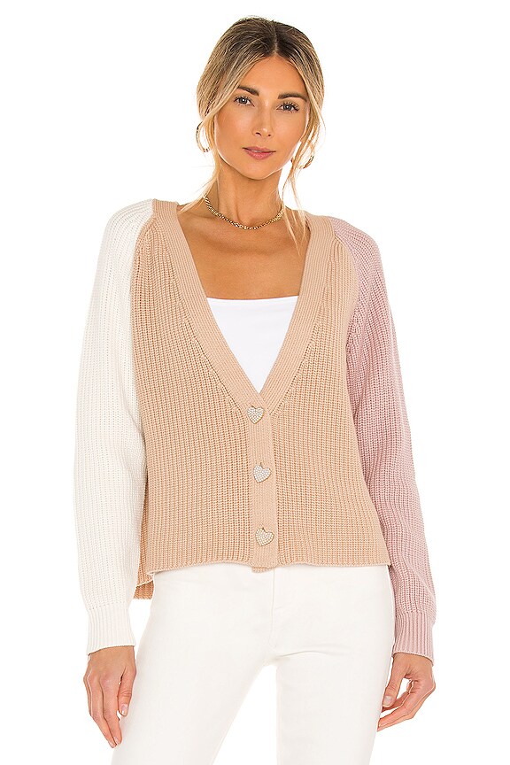 525 America Contrast Cardigan in Oat Multi | REVOLVE