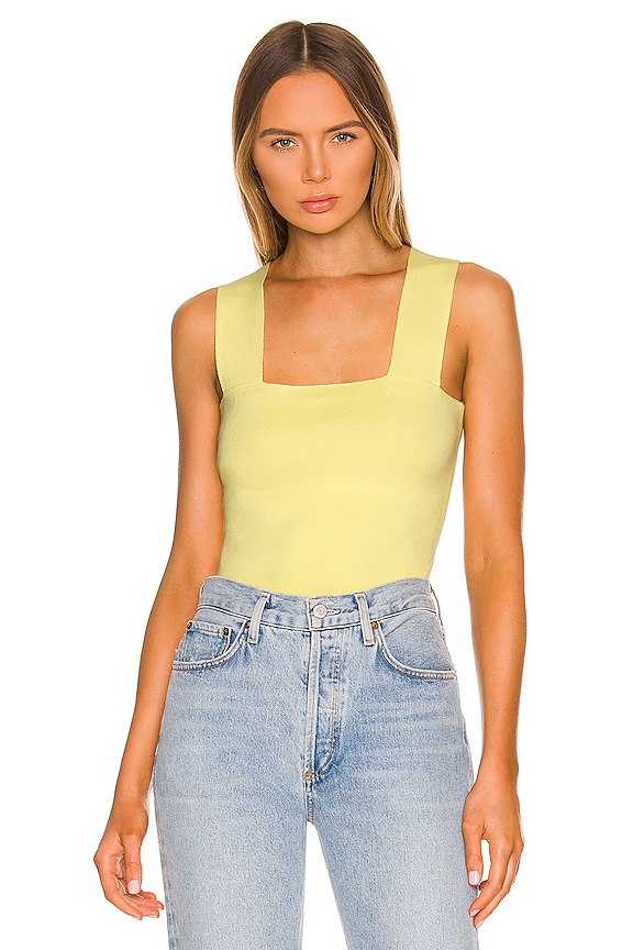 525 America Wide Strap Square Neck Tank in Margarita | REVOLVE