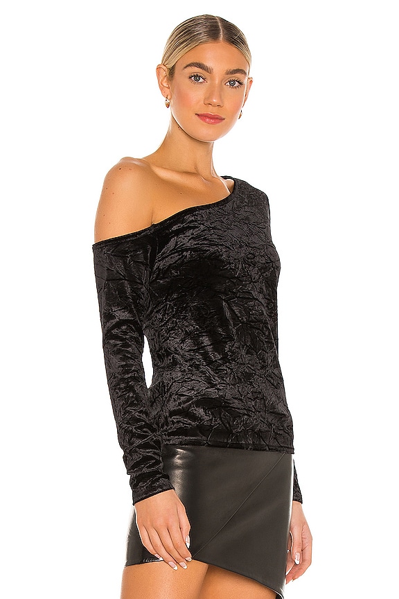 525 America Asymmetrical One Shoulder Top in Black | REVOLVE