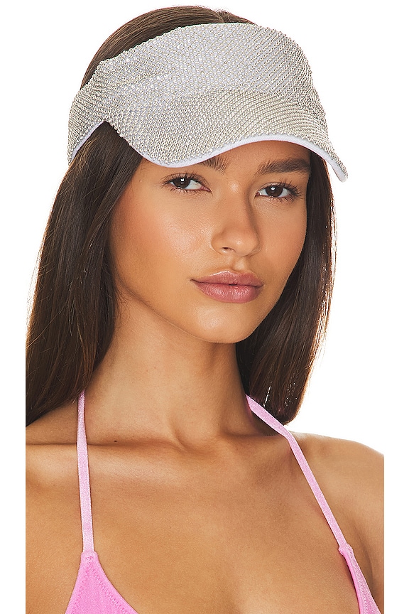 8 Other Reasons Rhinestone Visor in Silver | REVOLVE