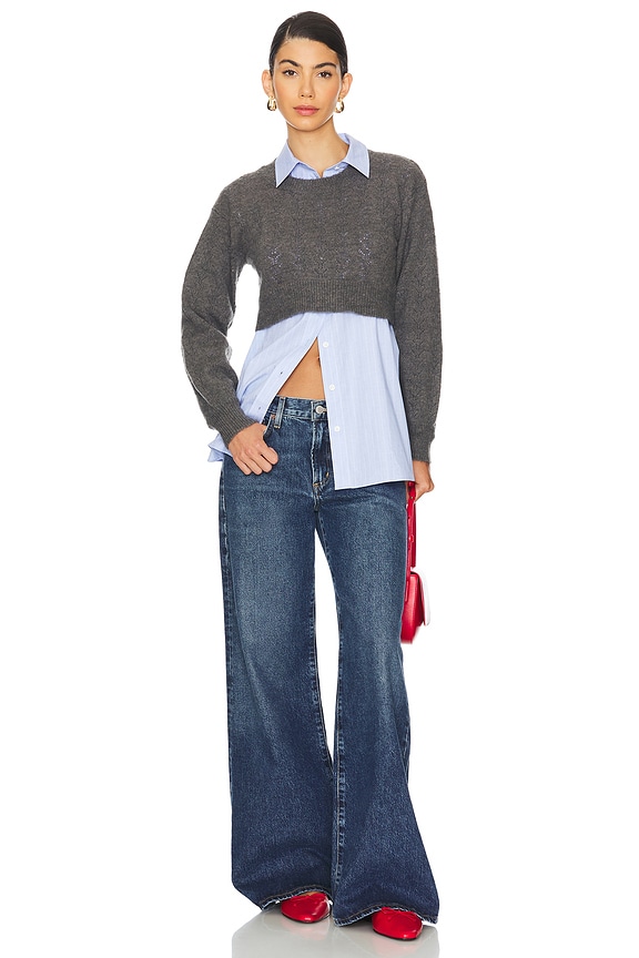 ALL THE WAYS Ash Crop Sweater in Gray | REVOLVE