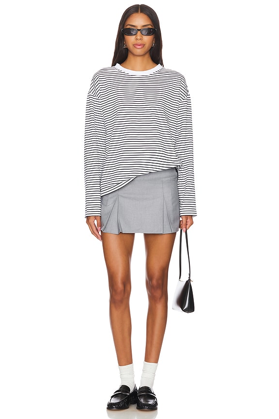 ALL THE WAYS Lily Long Sleeve Top in Blue Stripe | REVOLVE