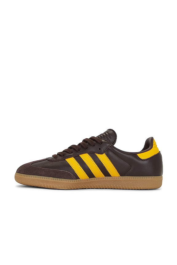 adidas Originals Samba Og Sneaker in Dark Brown, Preloved Yellow, & Gum ...
