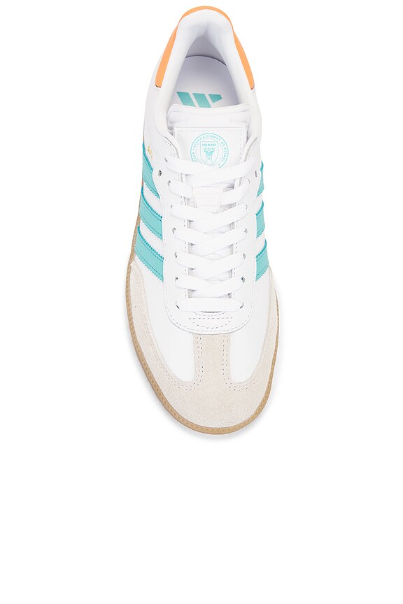 adidas Originals Messi Samba in White & Easy Mint | REVOLVE