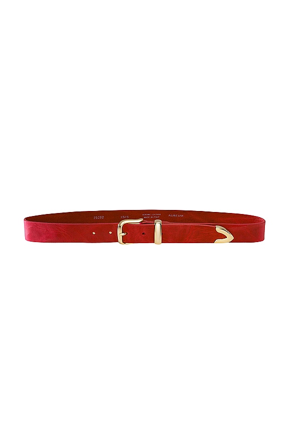 AUREUM Gold Tip Belt in Cardinal | REVOLVE