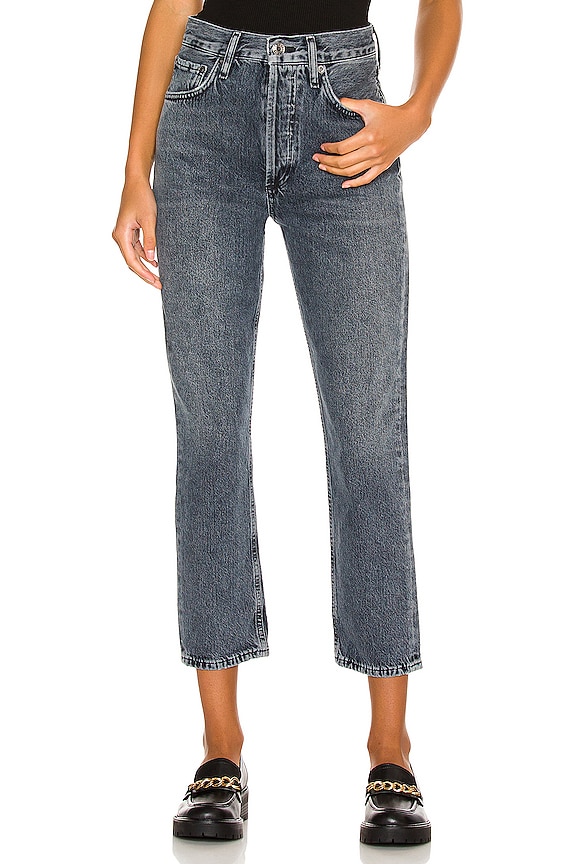 AGOLDE Riley High Rise Straight Crop in Fade | REVOLVE