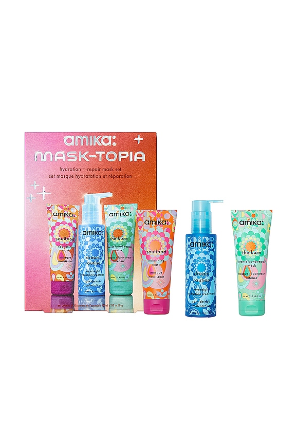 amika Mask-Topia Hydration & Repair Hair Mask Set | REVOLVE