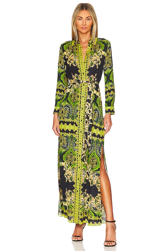 Alice + Olivia Chassidy Maxi Shirt Dress in Rendezvous | REVOLVE