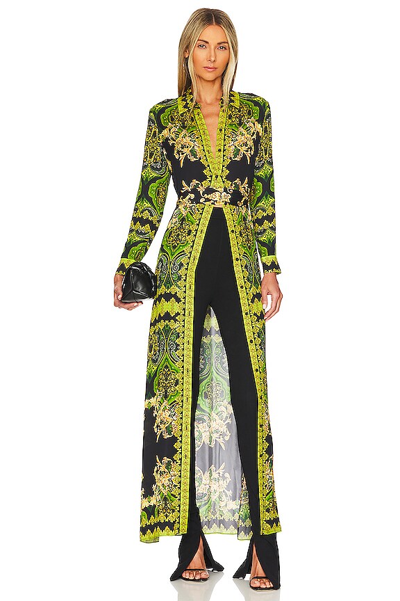 Alice + Olivia Chassidy Maxi Shirt Dress in Rendezvous | REVOLVE