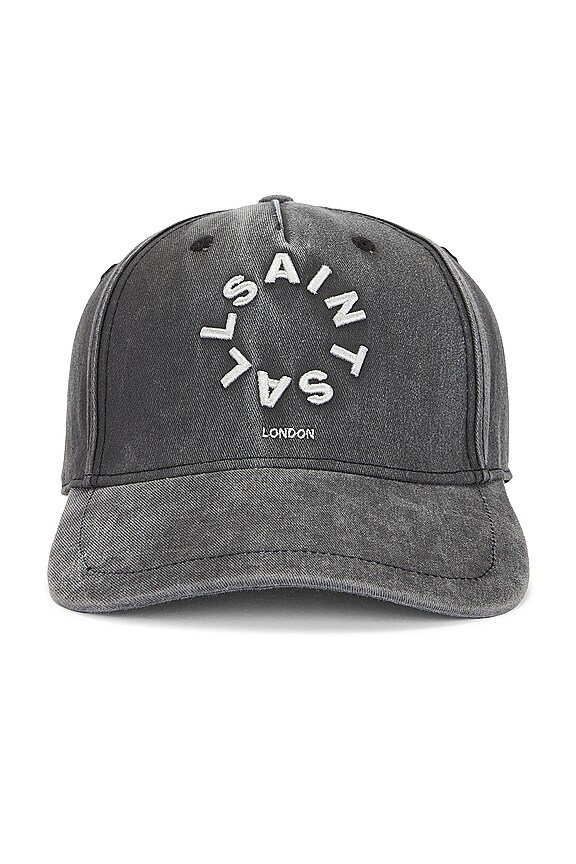 ALLSAINTS Dyed Logo Baseball Cap in Washed Black | REVOLVE