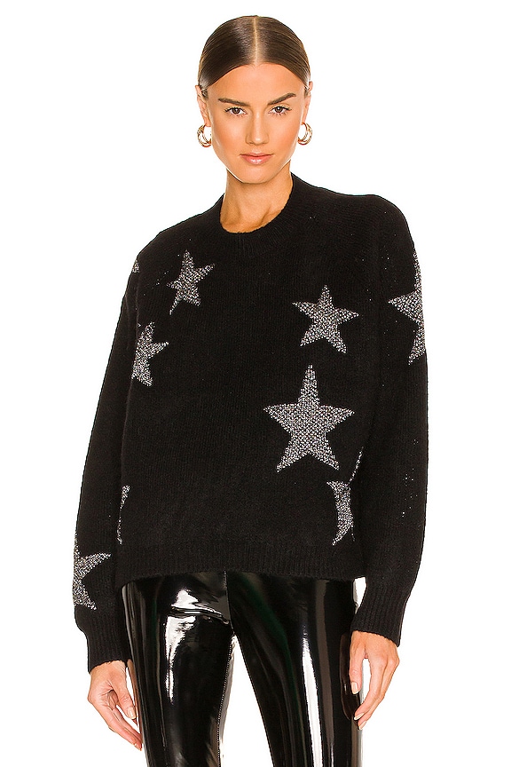 ALLSAINTS Star Sweater in Black & Silver | REVOLVE