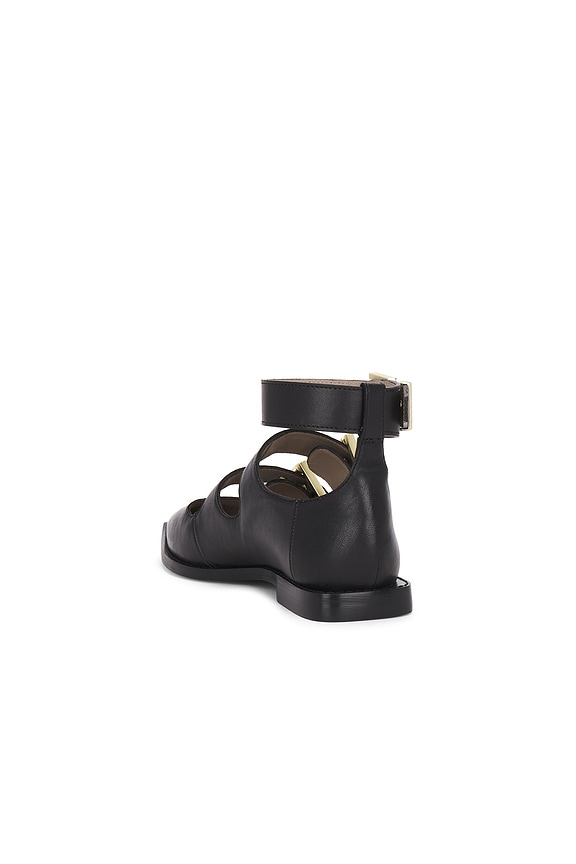 ALLSAINTS Susan Buckle Mary Jane in Black & Warm Brass | REVOLVE