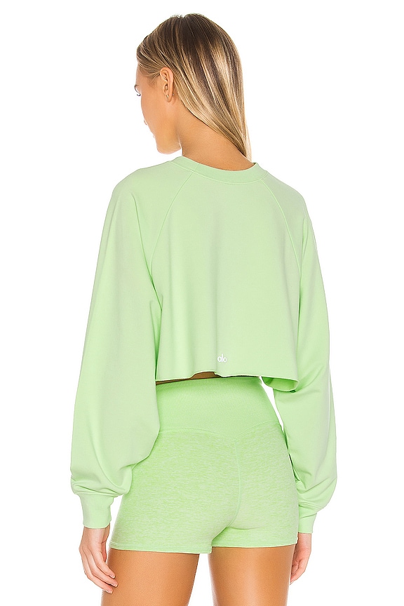 alo Double Take Pullover in Neon Lime | REVOLVE