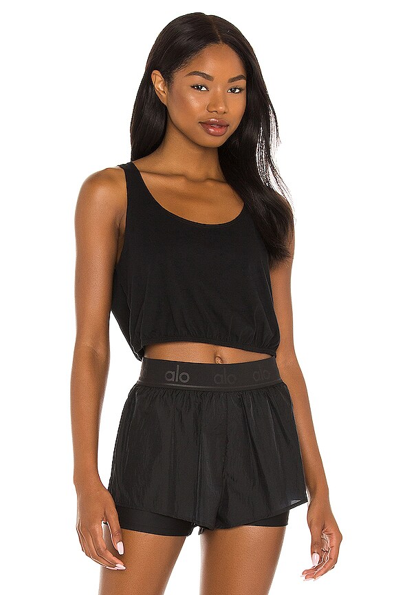alo Cool Breeze Tank in Black | REVOLVE