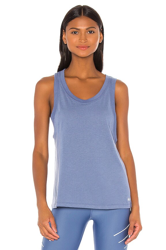 alo Model Tank in Blue Jean | REVOLVE