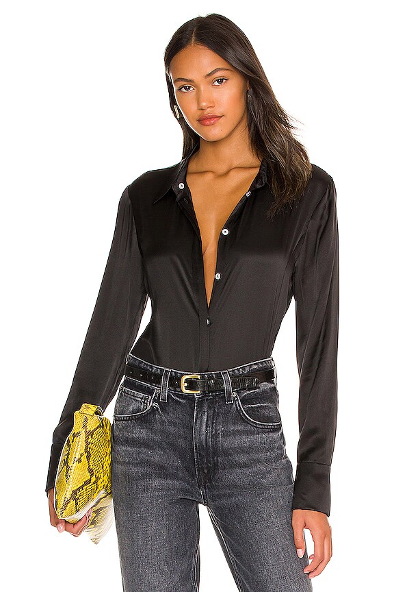 Amanda Uprichard Spenser Top in Black | REVOLVE