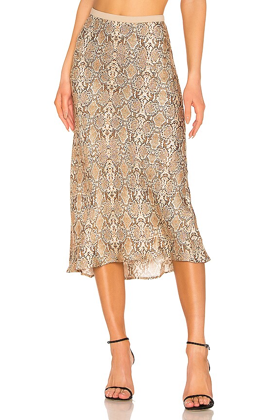 ANINE BING Bar Silk Skirt in Python | REVOLVE