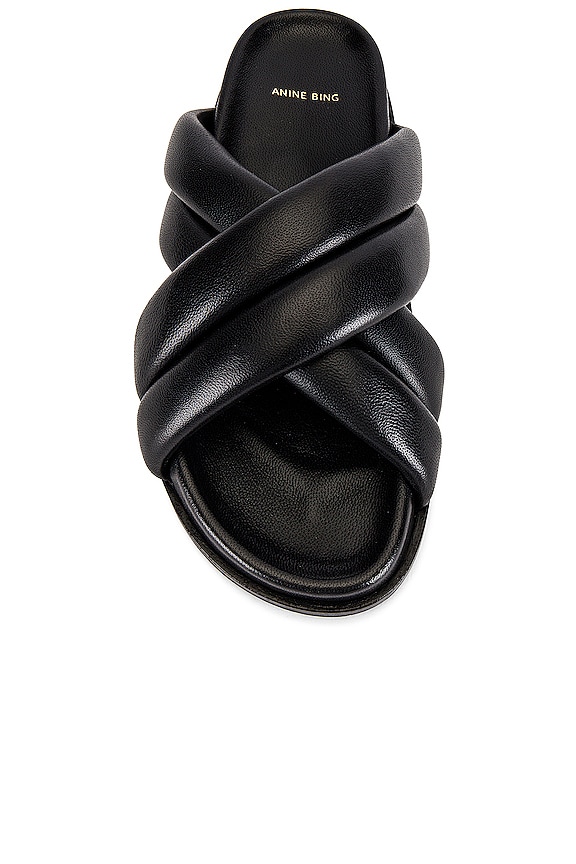 ANINE BING Lizzie Slides in Black | REVOLVE
