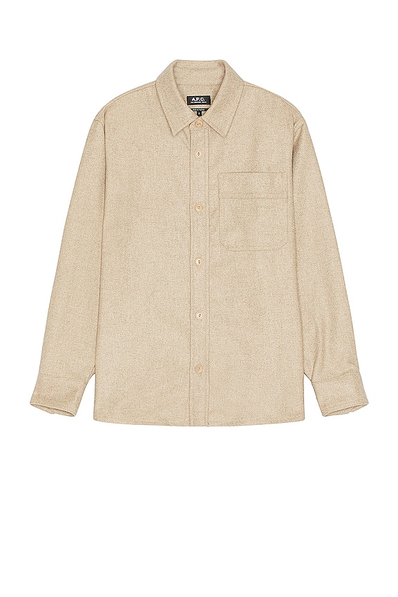 A.P.C. Basile Shirt in Heathered Beige | REVOLVE