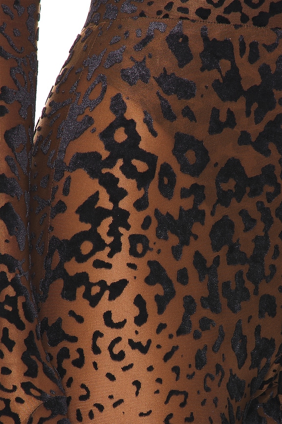 Alex Perry Leopard Burnout Mesh Stocking in Tobacco | REVOLVE