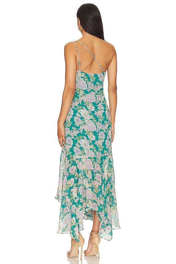 ASTR the Label Emmylou Dress in Green & Purple Floral | REVOLVE