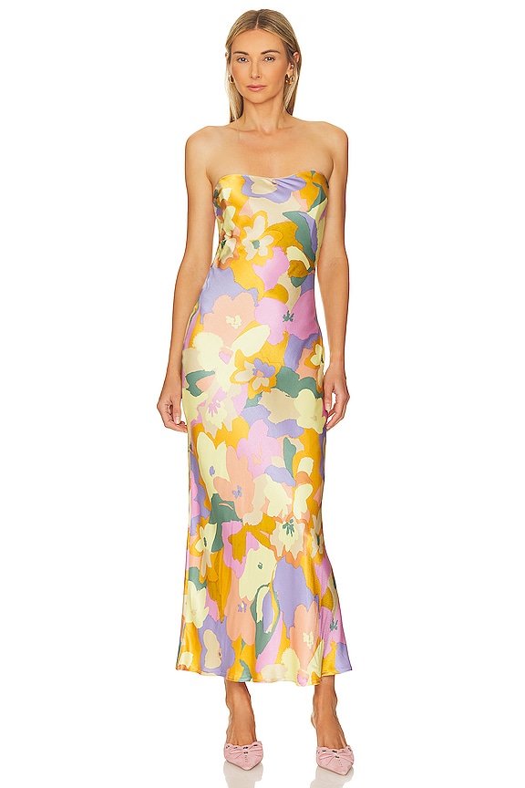 ASTR the Label Annabeth Dress in Lime & Rust Floral | REVOLVE