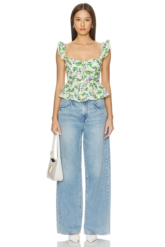 ASTR the Label Baylin Top in Purple Green Floral | REVOLVE