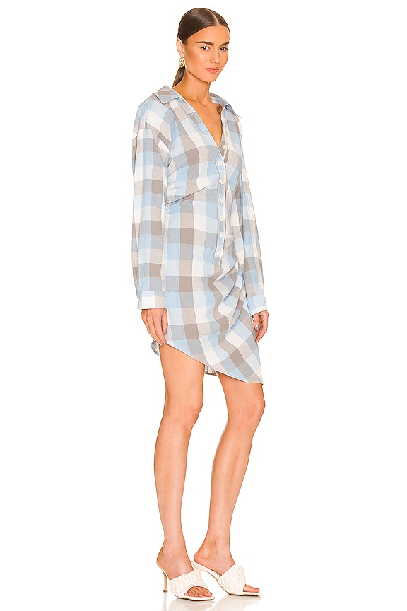 Atoir The Vision Dress in Air Force Blue Check | REVOLVE