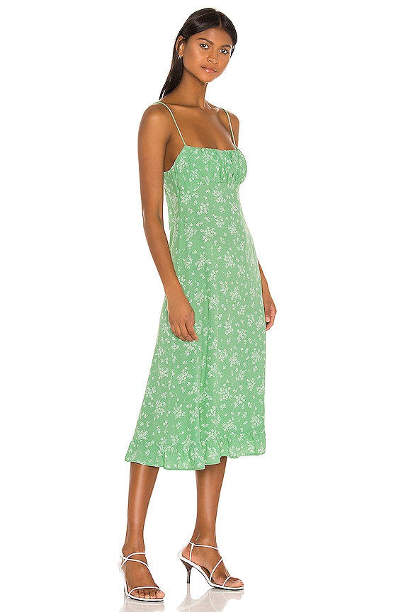 AUGUSTE X REVOLVE Maeve Davis Midi Dress in Vibrant Green | REVOLVE