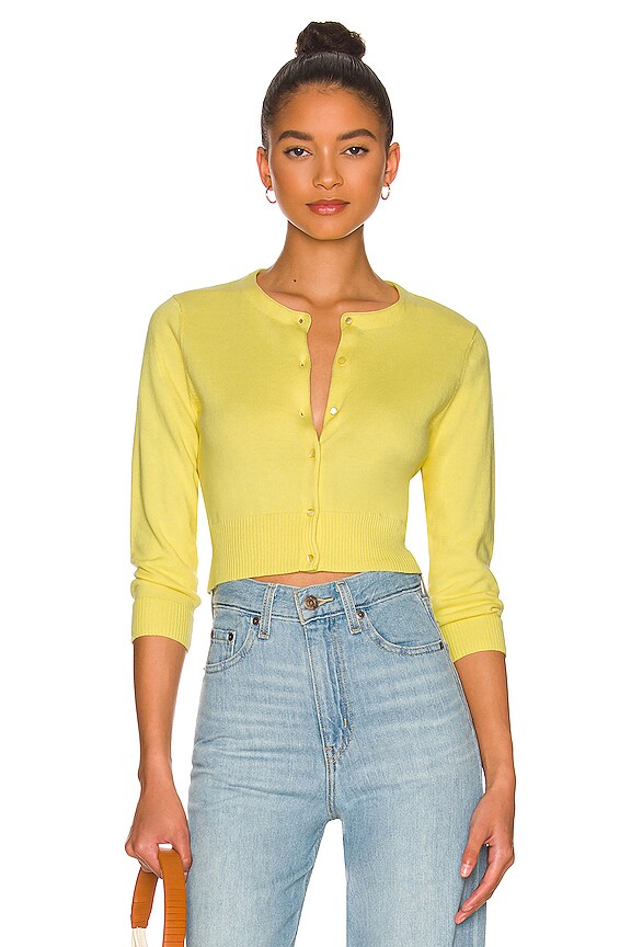 Autumn Cashmere Baby Cardigan in Daffodil | REVOLVE