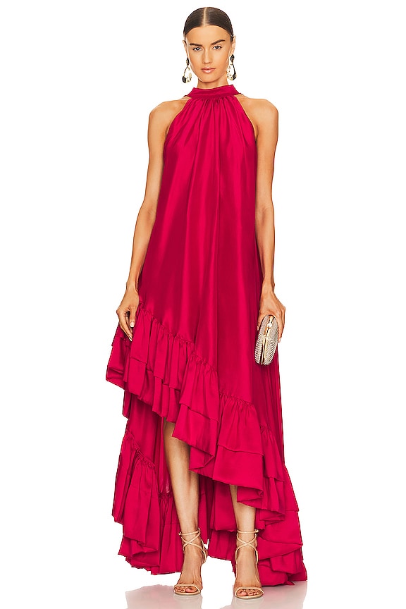 Azeeza Lucas Gown in Ruby | REVOLVE