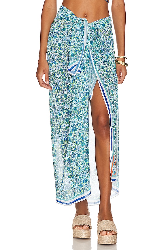 Bananhot Long Sarong in Light Blue Paisley | REVOLVE