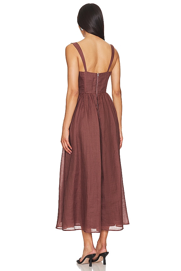 Bardot x REVOLVE Esra Midi Dress in Chocolate Brown | REVOLVE
