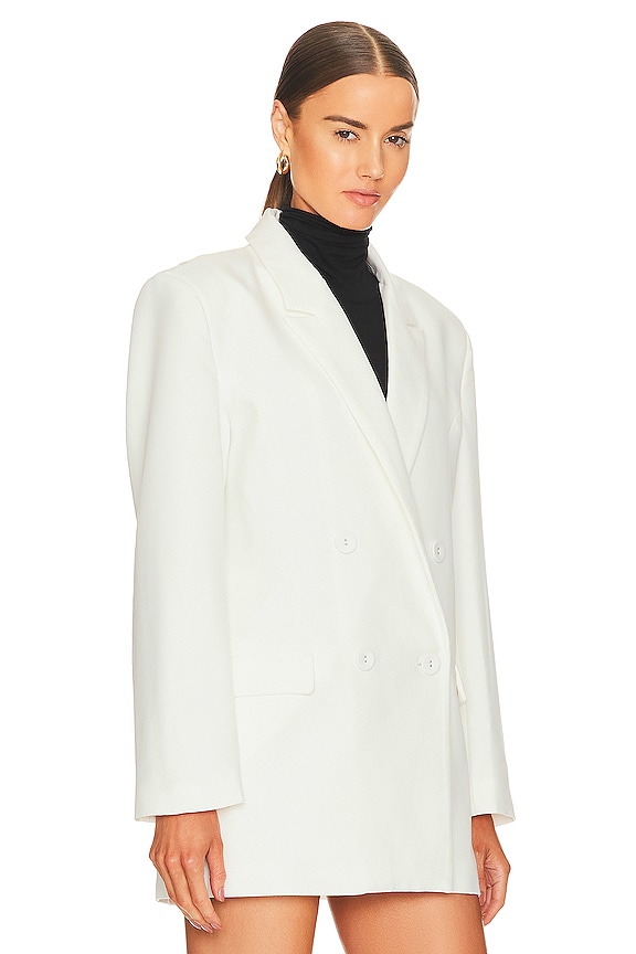 Bardot Maison Split Back Blazer in Orchid White | REVOLVE
