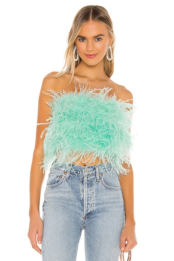 Bardot x REVOLVE Feather Bustier in Mint | REVOLVE