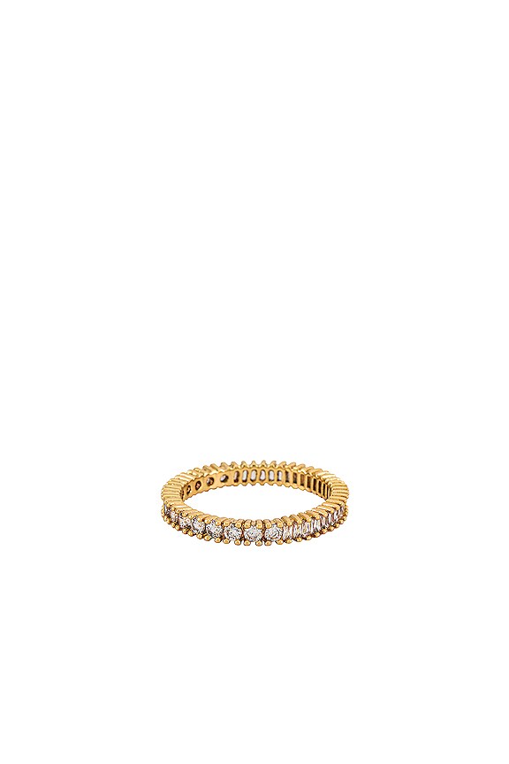 BaubleBar Micro Mixed Alidia Ring in Clear & Gold | REVOLVE