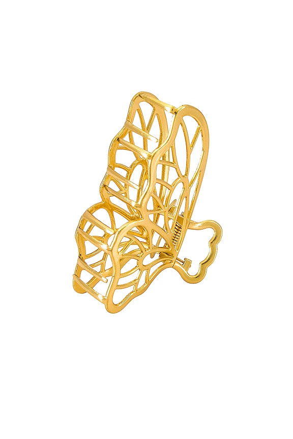 BRACHA Layla Butterfly Hair Clip in Gold | REVOLVE