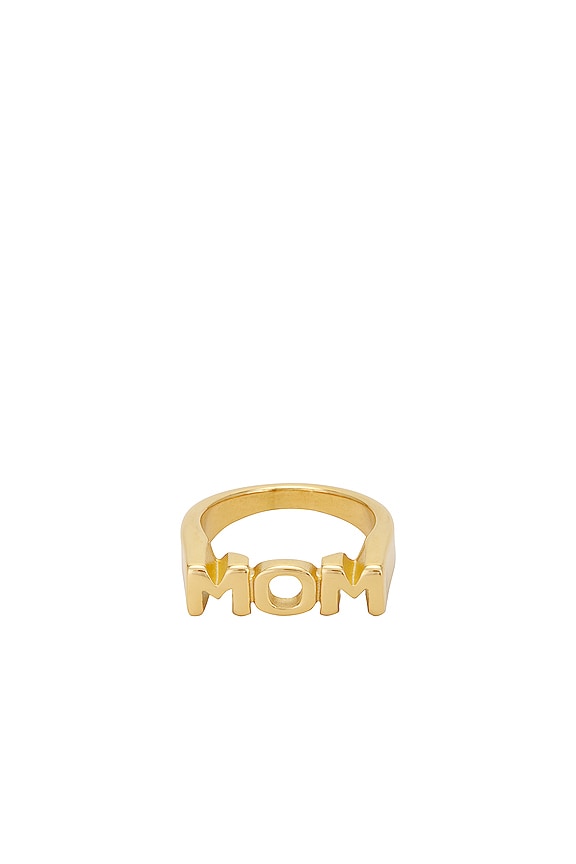 BRACHA Mom Letter Ring in Gold | REVOLVE