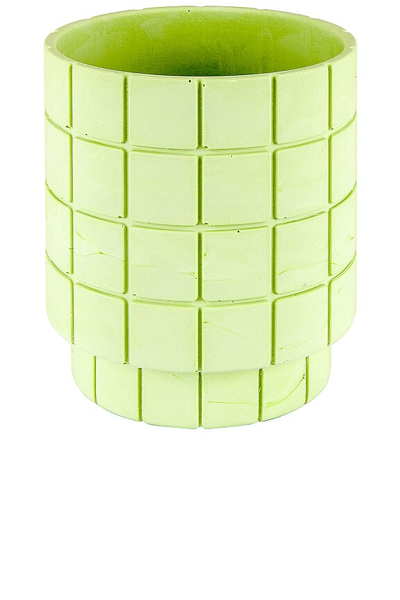 Block Design Tile Plant Pot in Palm Green | REVOLVE