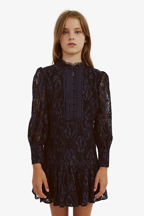 Bardot Junior Kids Talina Lace Dress in Midnight | REVOLVE