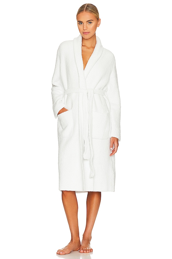 Barefoot Dreams CozyChic Barbie Robe in Sea Salt & Dusty Rose | REVOLVE