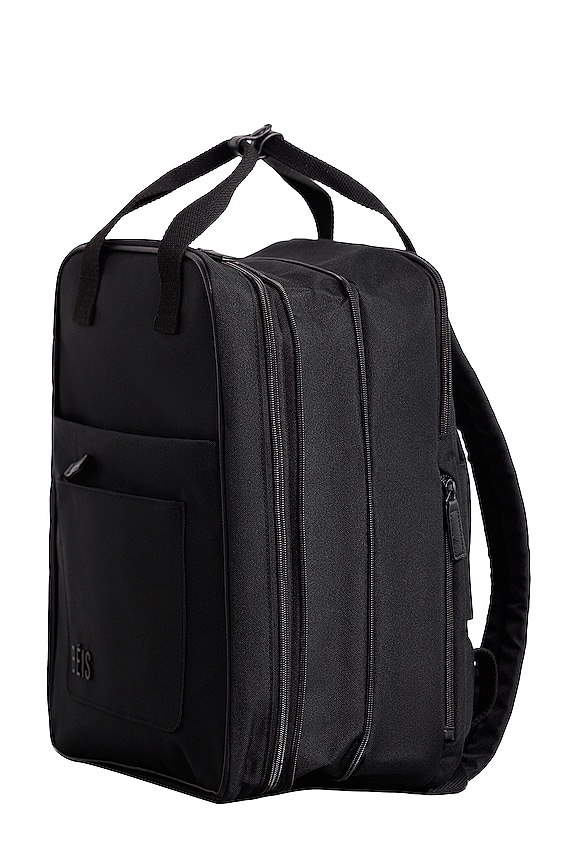 BEIS The Expandable Backpack in Black | REVOLVE
