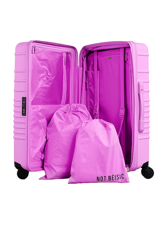 BEIS Medium Check-in Roller in Berry in Berry Matte | REVOLVE