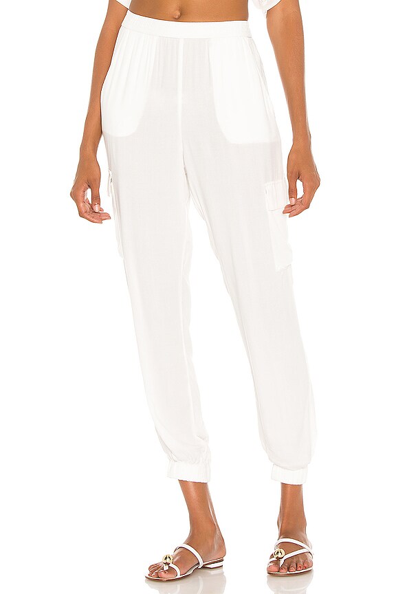 Bobi Beach Crepe Pant in Ivory | REVOLVE