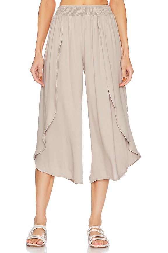 Bobi Wrap Leg Beach Pant in Tan | REVOLVE