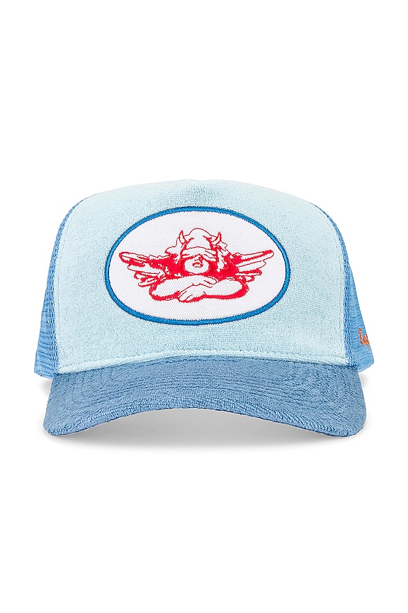 Boys Lie Trucker Hat in Baby Blue | REVOLVE