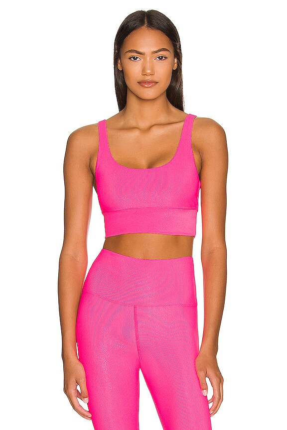BEACH RIOT Leah Sports Bra in Pink Shine | REVOLVE