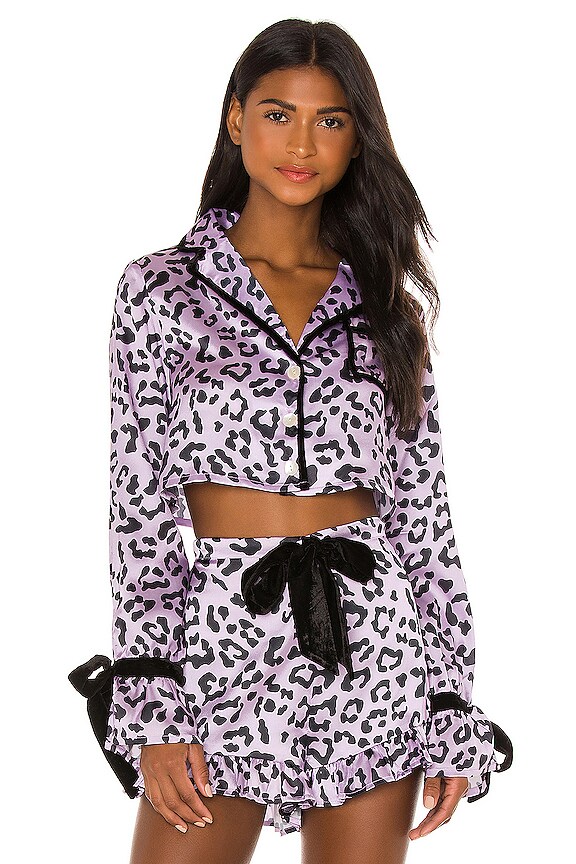 BEACH RIOT X REVOLVE Luna Blouse in Orchid Leopard | REVOLVE