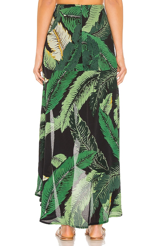 BEACH RIOT Rachel Skirt in Black Palm | REVOLVE